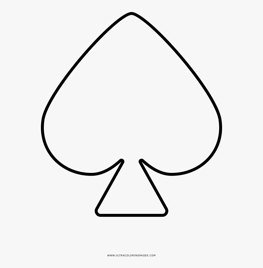 Spade Coloring Page - Line Art , Free Transparent Clipart - ClipartKey
