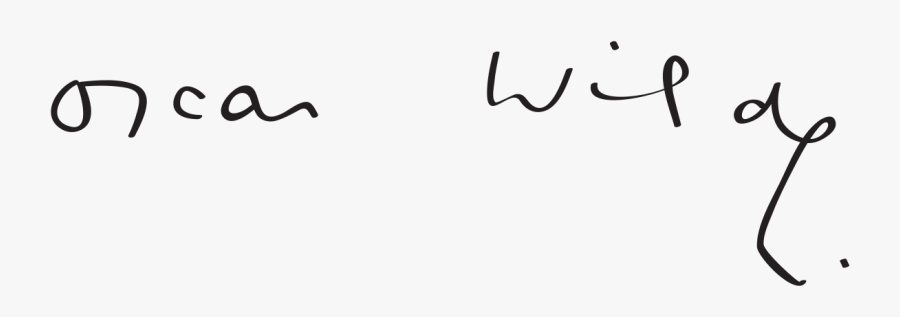Oscar Wilde Signature , Free Transparent Clipart - ClipartKey