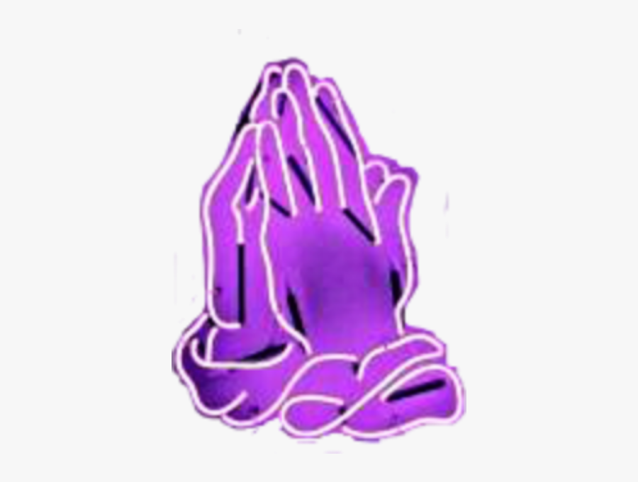 #praying Hands - Purple Aesthetic , Free Transparent Clipart - ClipartKey