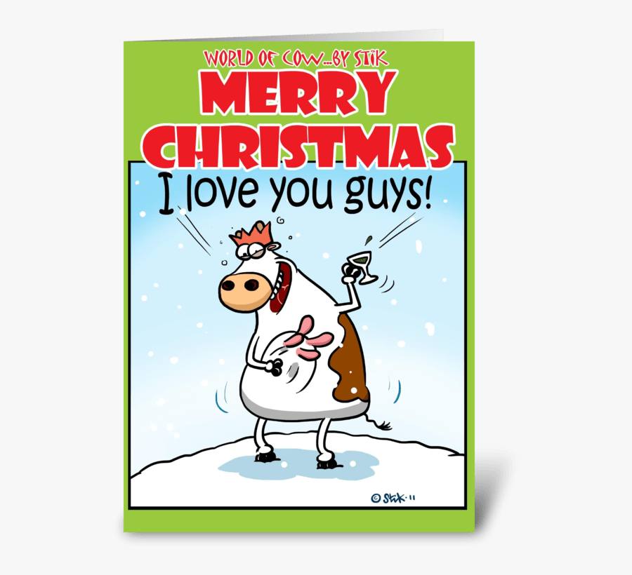 Drunk Cow Greeting Card - Cartoon , Free Transparent Clipart - ClipartKey
