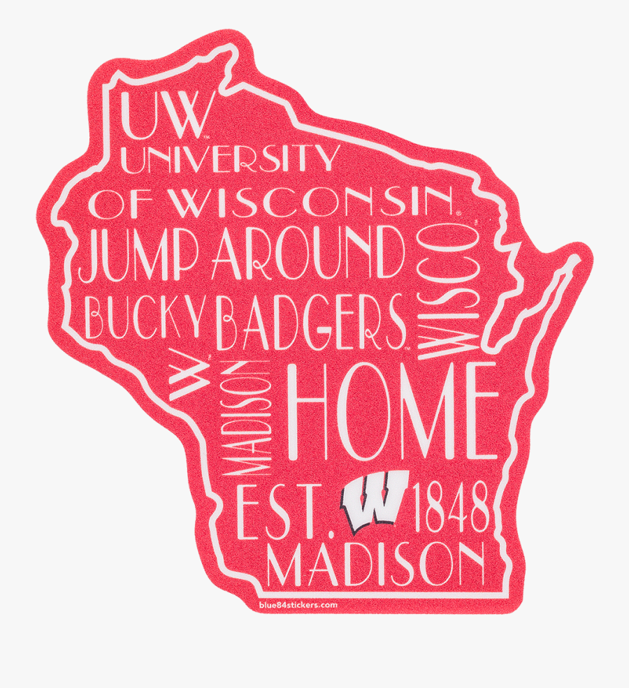 Cover Image For Blue 84 Wisconsin Outline Decal , Free Transparent ...