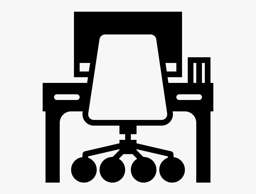 Desk Office Icon White , Free Transparent Clipart - ClipartKey