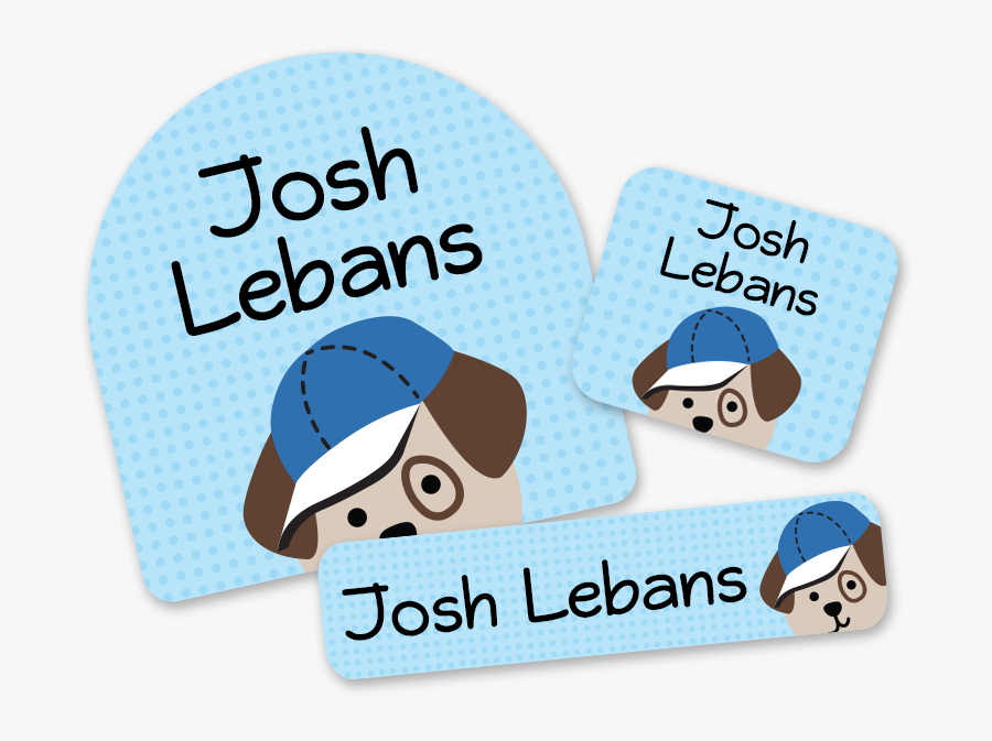 First Class School Labels With Puppy Dog , Free Transparent Clipart ...