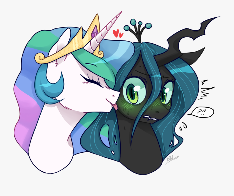 Sycra Drawing Gritted Tooth - Mlp Chrysalis And Celestia , Free ...