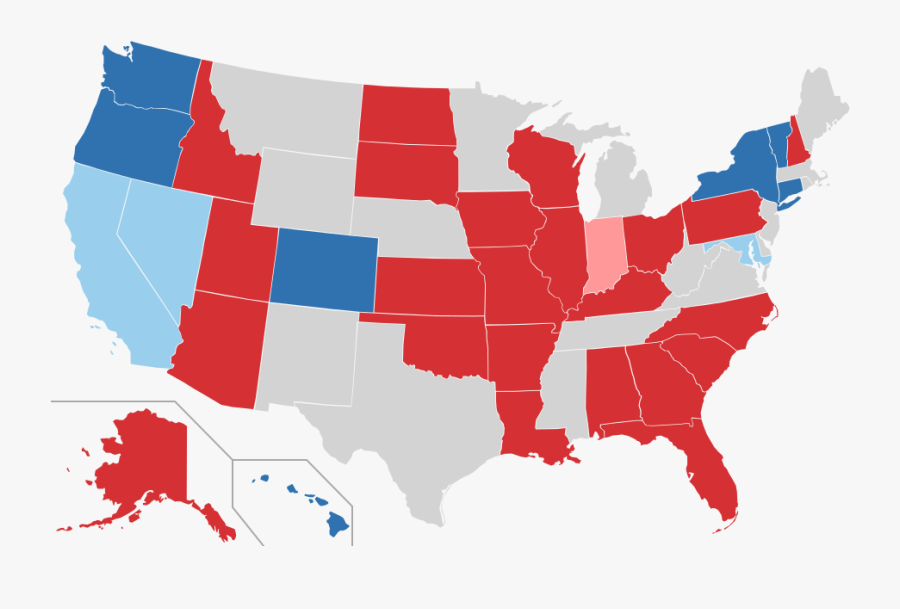 Rshramv - 2016 Senate Map , Free Transparent Clipart - ClipartKey