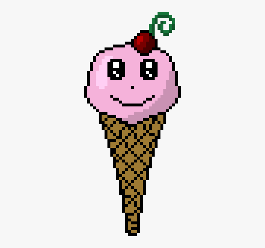 Kawaii Ice Cream Art - Pixel Art Face Png , Free Transparent Clipart ...