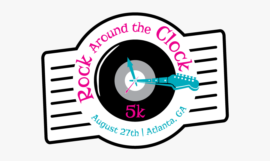 50s Clipart Rock Around Clock - Circle , Free Transparent Clipart ...