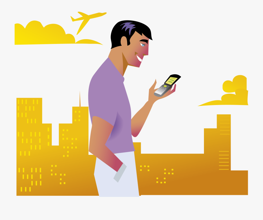 Clip Art Cartoon Man Illustration A - Calling Man Cartoon , Free ...