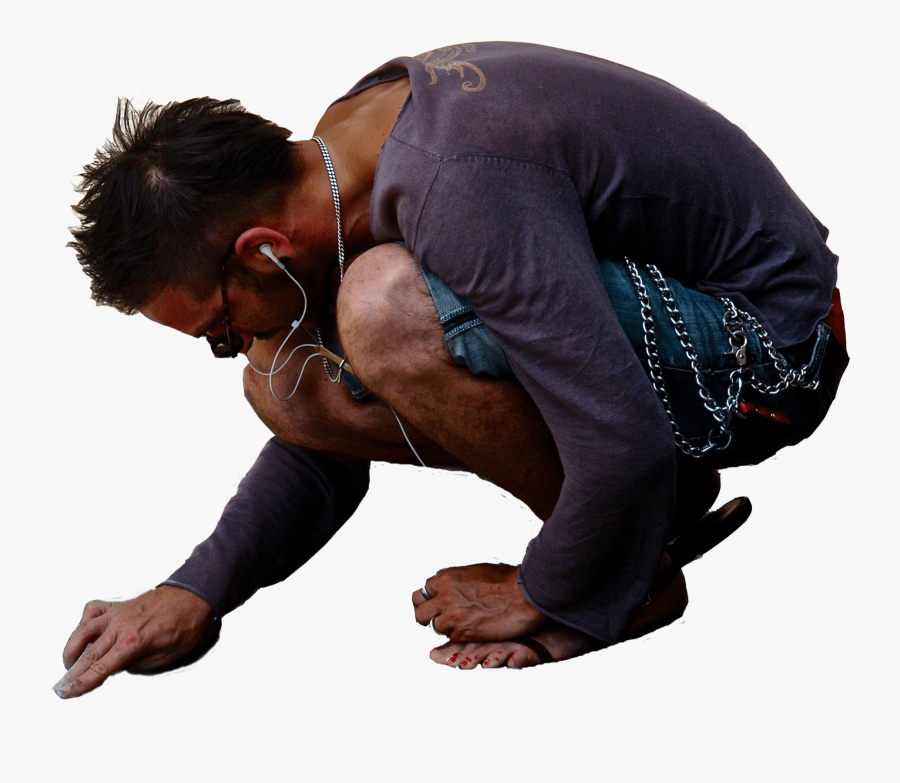 Man Crouched Down - Crouched Man , Free Transparent Clipart - ClipartKey
