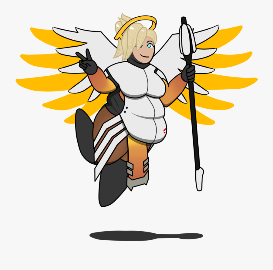 Obese Fat Overwatch Mercy , Free Transparent Clipart - ClipartKey