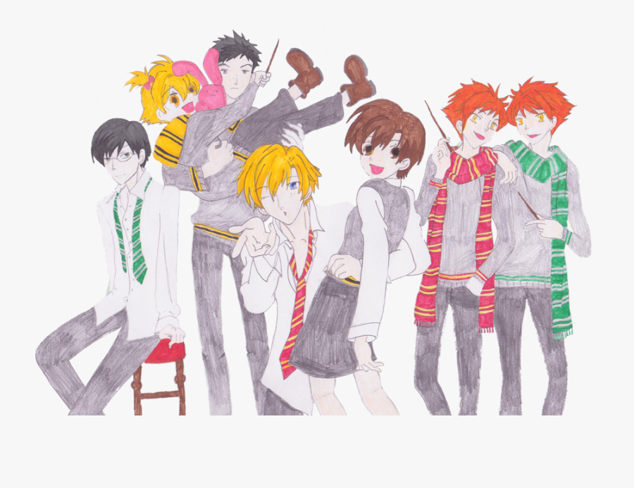Club Drawing Host - Ouran Host Club At Hogwarts , Free Transparent ...