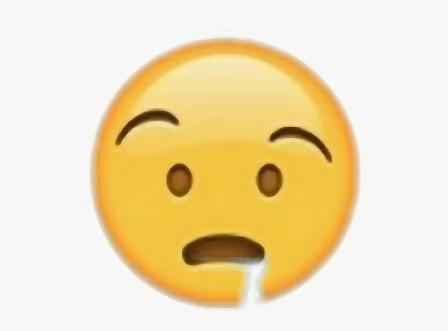 #drool #drooling #iphoneemoji #emoji - Smiley , Free Transparent ...