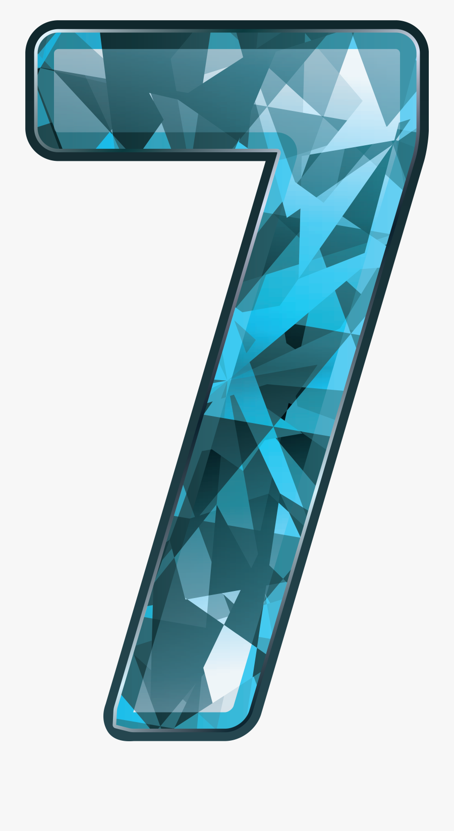 Number Seven Blue , Free Transparent Clipart - ClipartKey