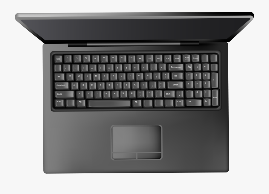 Laptop Clipart Hardware - Laptop From Top Png , Free Transparent ...
