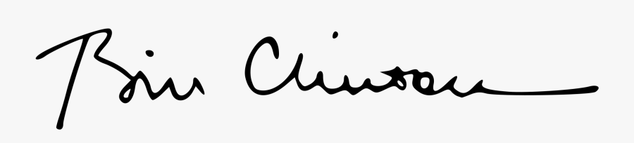 William Clinton President Signature , Free Transparent Clipart - ClipartKey