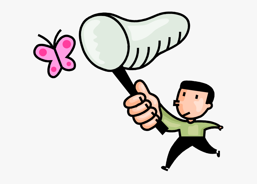 Catching A Butterfly , Free Transparent Clipart - ClipartKey