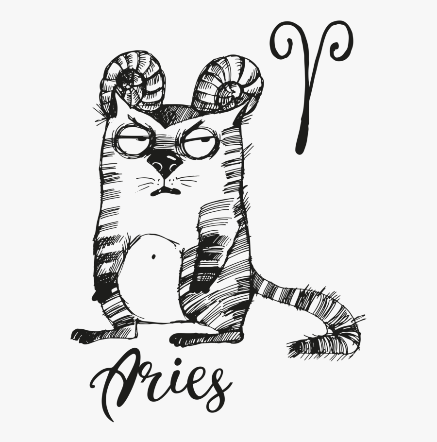 Aries - Cat Zodiac Aries , Free Transparent Clipart - ClipartKey