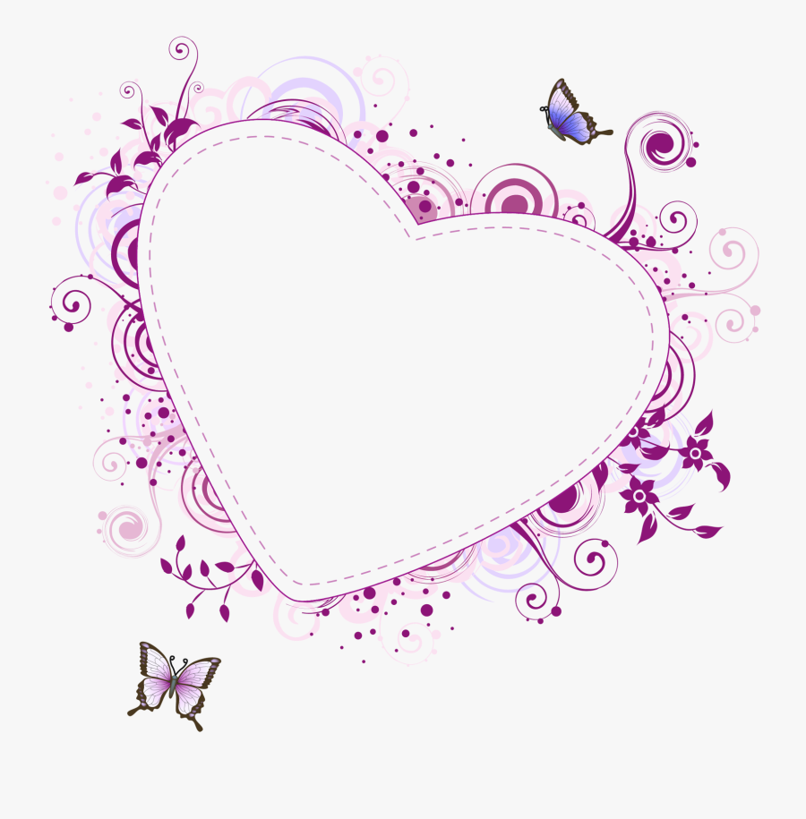 Pink Heart Transparent Frame - Pink Heart Frame Png , Free Transparent ...