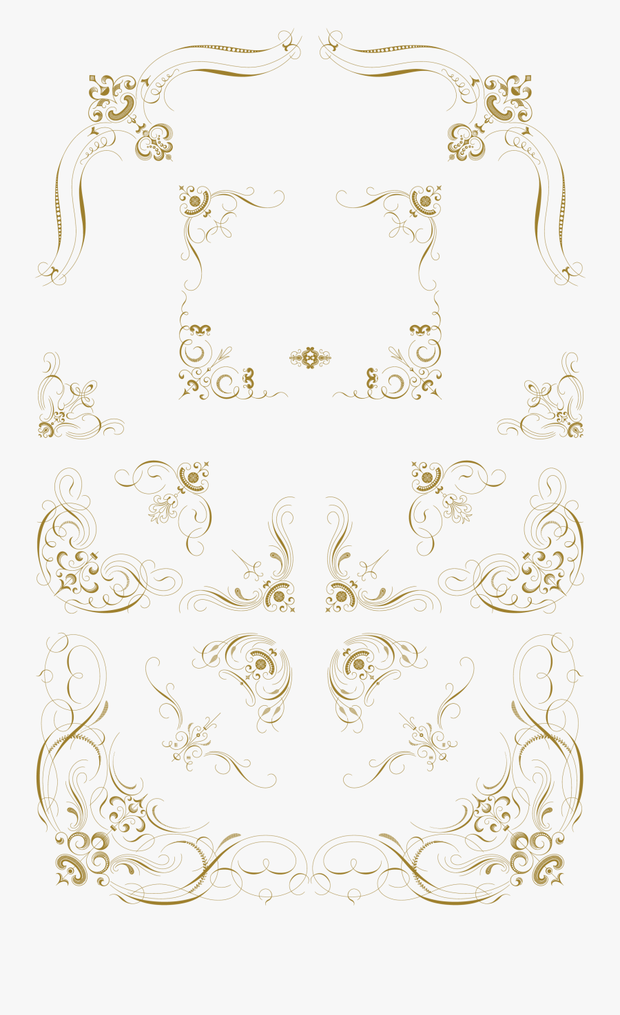 Luxurious Flourishes Vector Pack - Pattern , Free Transparent Clipart - ClipartKey