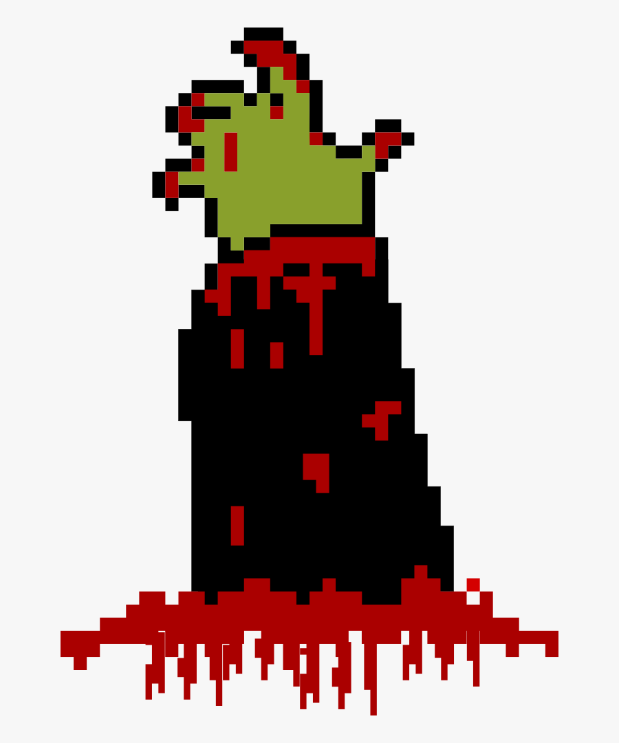 Zombie Hand - Zombie Hand Pixel Art , Free Transparent Clipart - ClipartKey