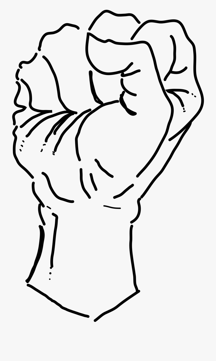 Clenched Fist Coloring Pages