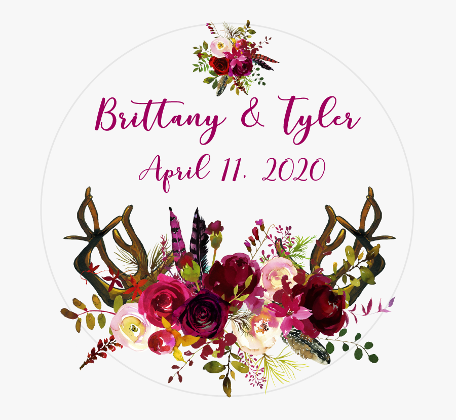 Boho Vector Banner - Burgundy Flower Transparent Background , Free ...