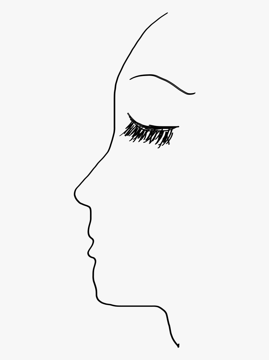Face Outline - Line Art , Free Transparent Clipart - ClipartKey