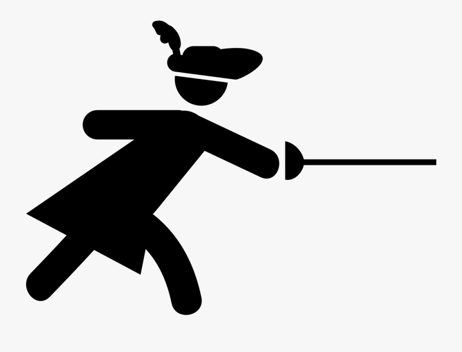 Fencing Clipart Stick Figure - Stick Figure With Sword , Free ...