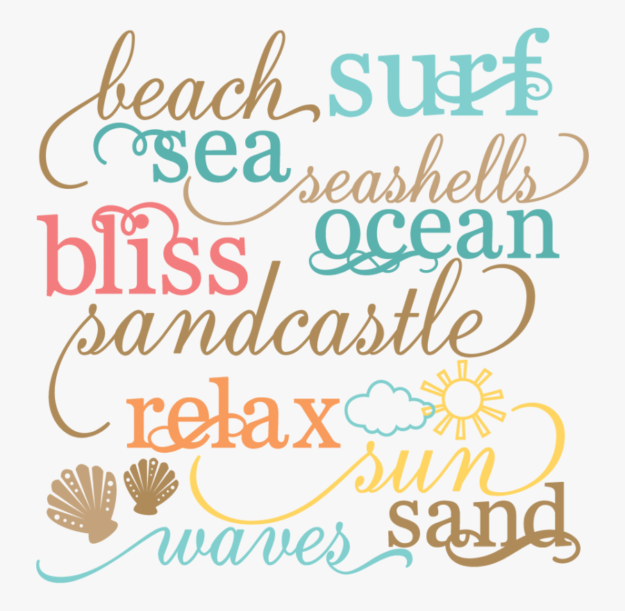 Beach Words , Free Transparent Clipart - ClipartKey