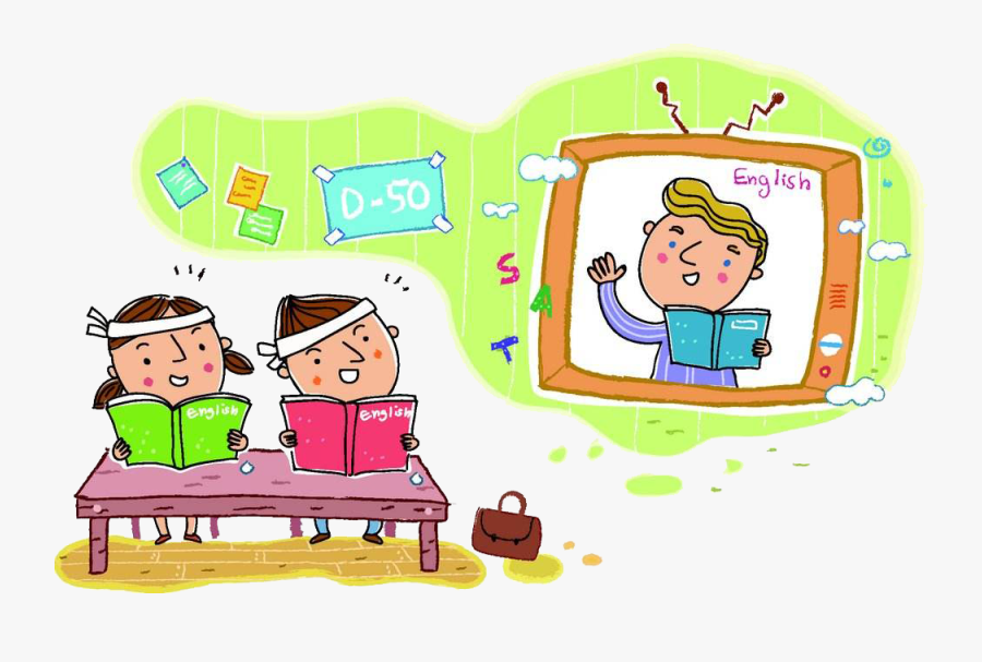 Student Learning Child Cartoon - Students Learning English Cartoon ...
