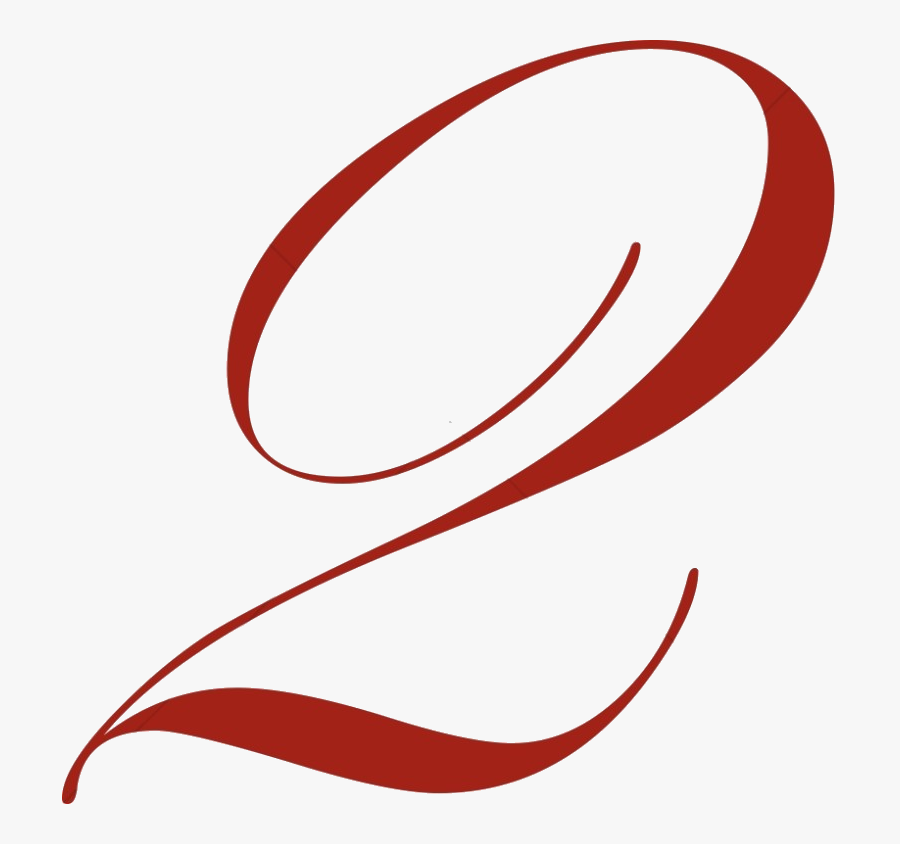 Numbers Red Number Clipart Transparent Png - Font Fancy Number 2 , Free ...
