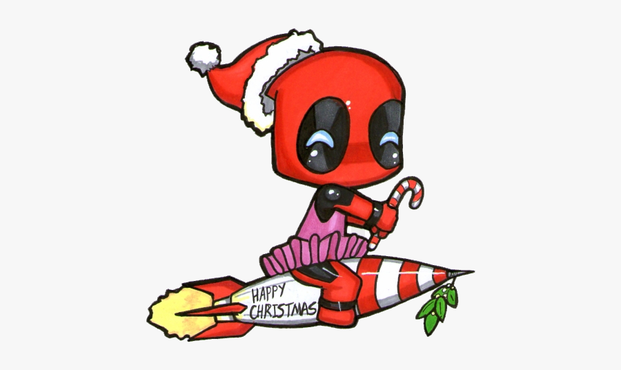Deadpool Fan Art Kawaii Christmas Clipart Transparent - Kawaii ...