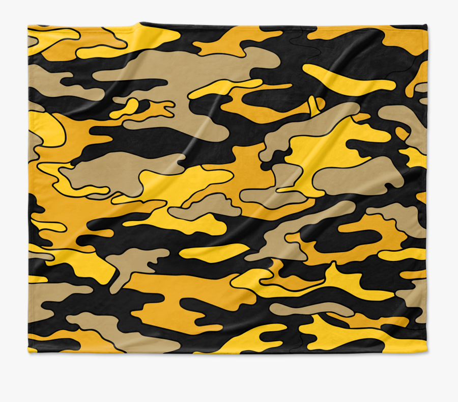 Colored Camo Blanket - Black And Gold Camouflage , Free Transparent ...