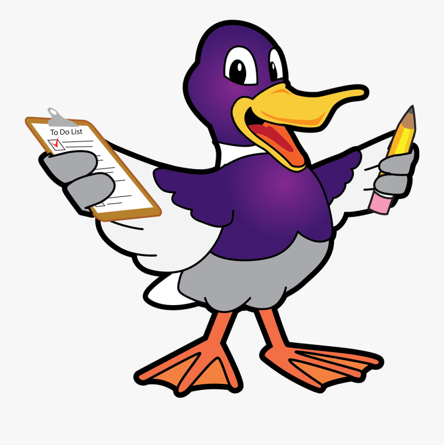 Duck Holding A Flag , Free Transparent Clipart - ClipartKey