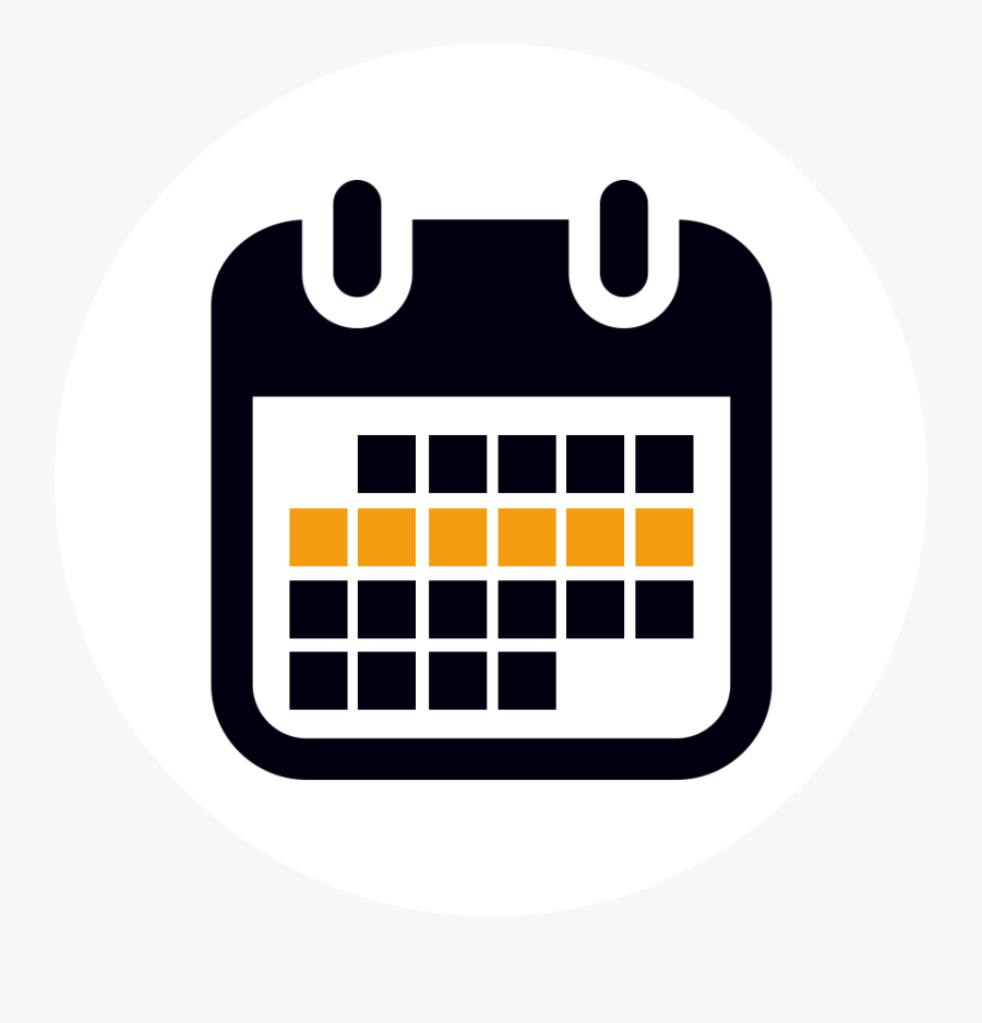 Days Off Tracker - Calendar Black Icon Png , Free Transparent Clipart ...
