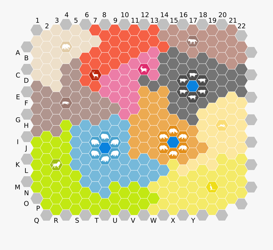 Transparent Board Game Clipart - Hex Map , Free Transparent Clipart ...