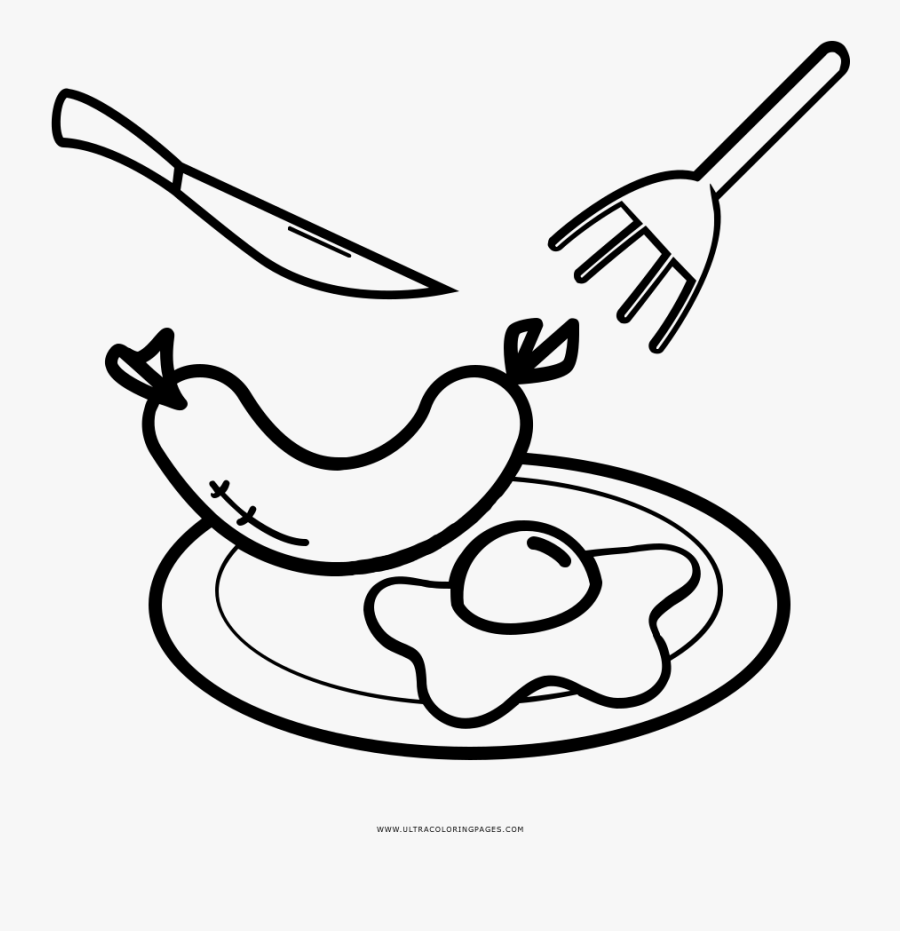 Breakfast Coloring Page - Imagen Para Colorear De Un Desayuno , Free Transparent Clipart ...