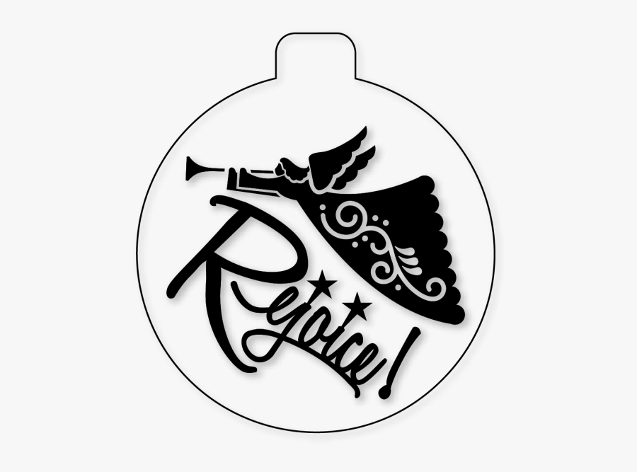 Nativity Glass Ball Angel Rejoice - Emblem , Free Transparent Clipart ...