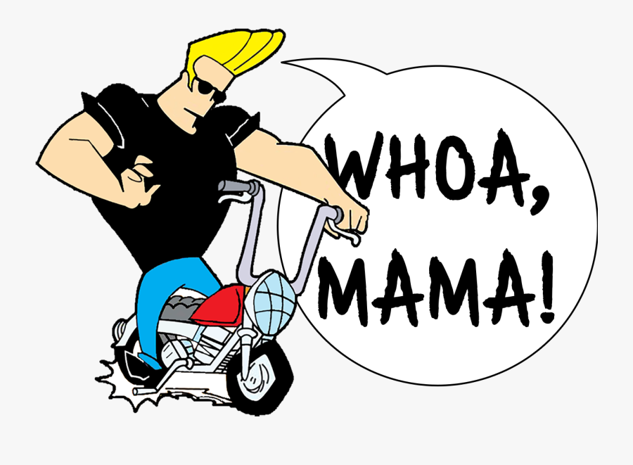 Image Of Whoa, Mama - Johnny Bravo On Bike , Free Transparent Clipart ...