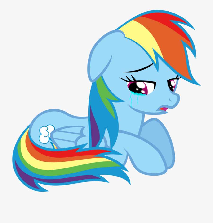 Crying Clipart Wept - Mylittlepony Rain Bow Dash Is Crying , Free ...