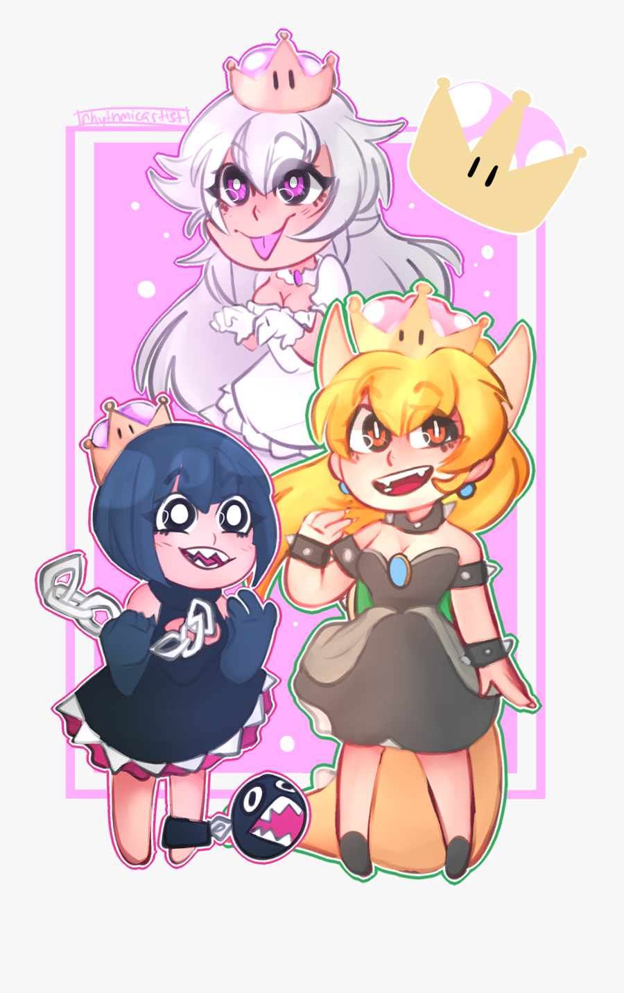 Bowsette Boosette Y Chompette , Free Transparent Clipart - ClipartKey