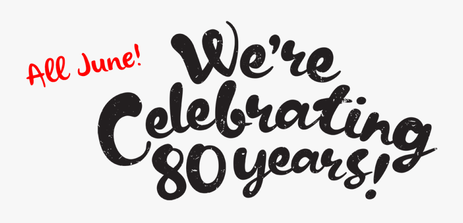 Celebrating 80 Years - Calligraphy , Free Transparent Clipart - ClipartKey