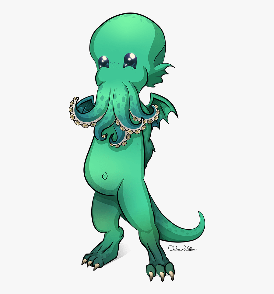 Cute Cthulhu - Cartoon , Free Transparent Clipart - ClipartKey