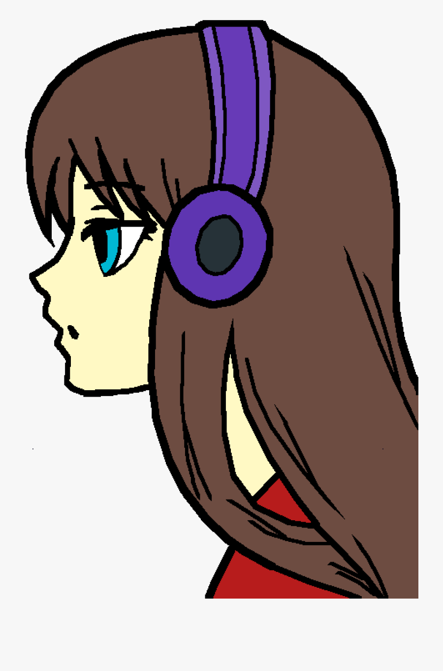 Anime Girl Not Colored , Free Transparent Clipart - ClipartKey