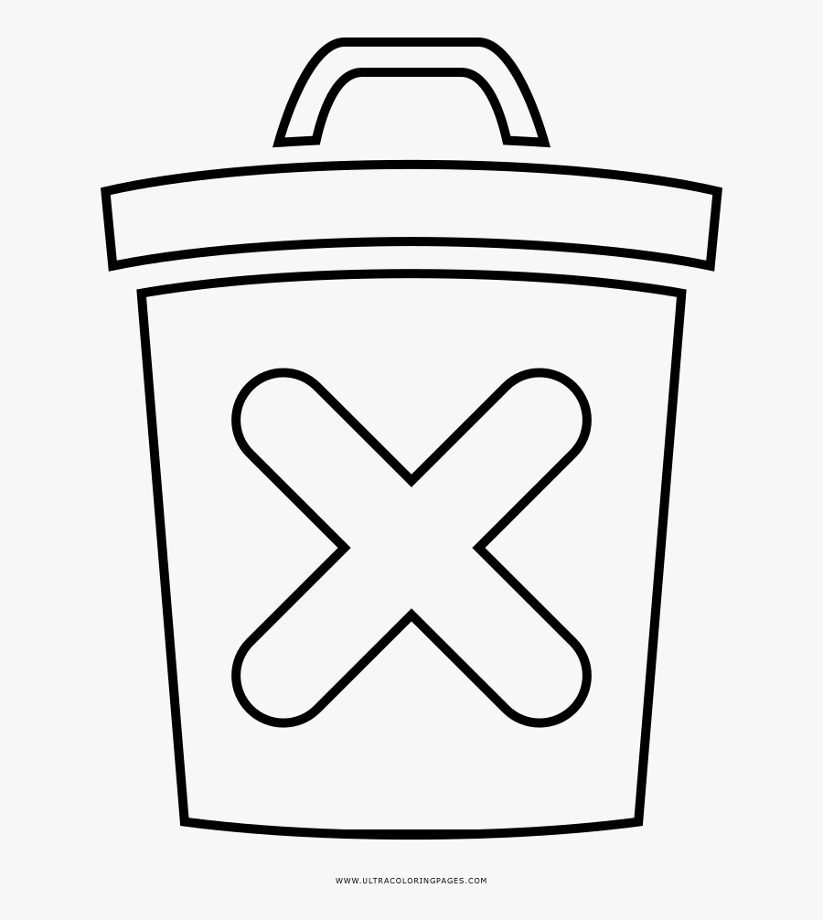 Trash Can Coloring Page , Free Transparent Clipart - ClipartKey