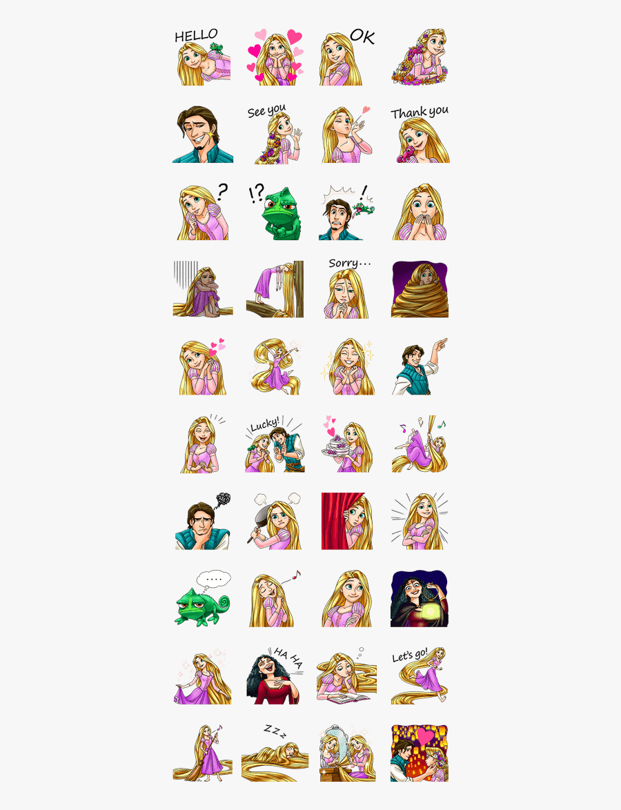 Tangled - Rapunzel Stickers Line , Free Transparent Clipart - ClipartKey