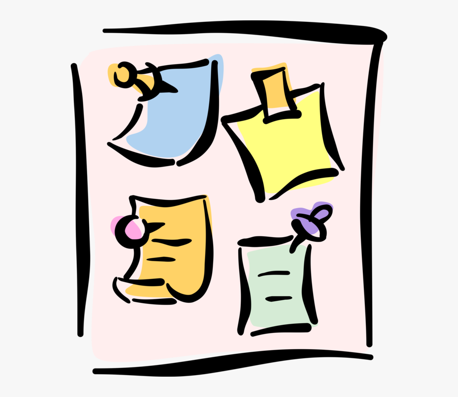 Vector Illustration Of Push Pins Or Thumb Tacks Fasten - Illustration ...