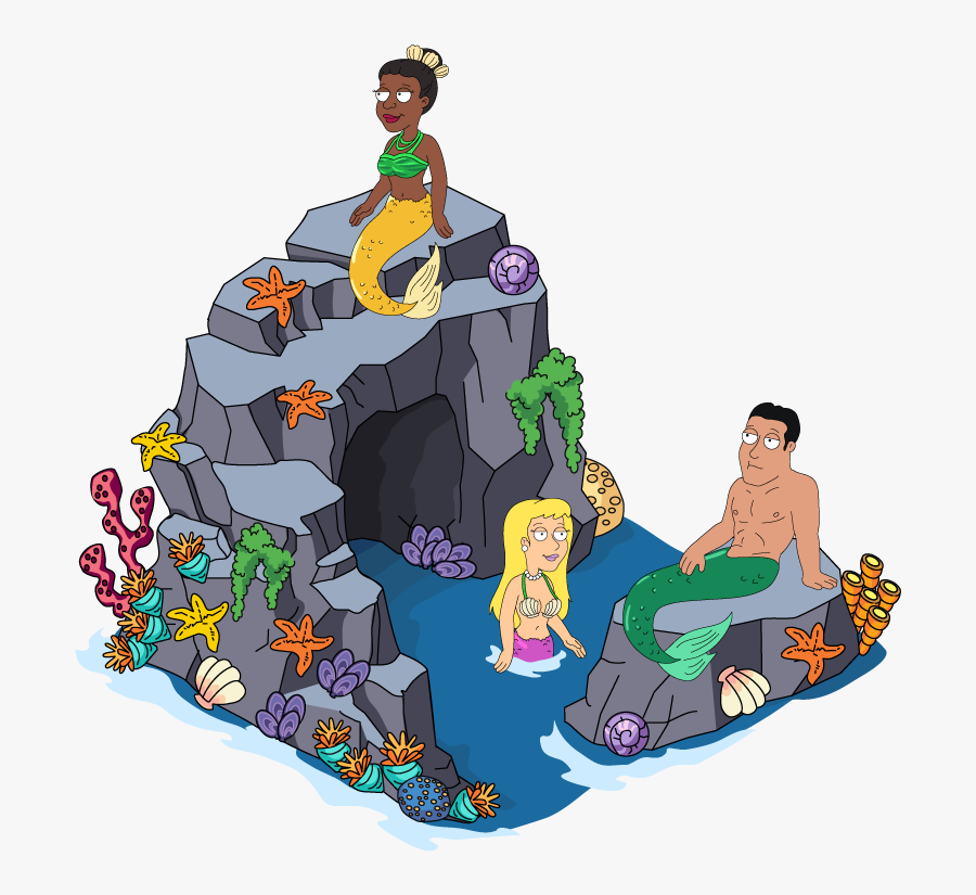 Fg Decoration Mermaidrock - Cartoon , Free Transparent Clipart - ClipartKey