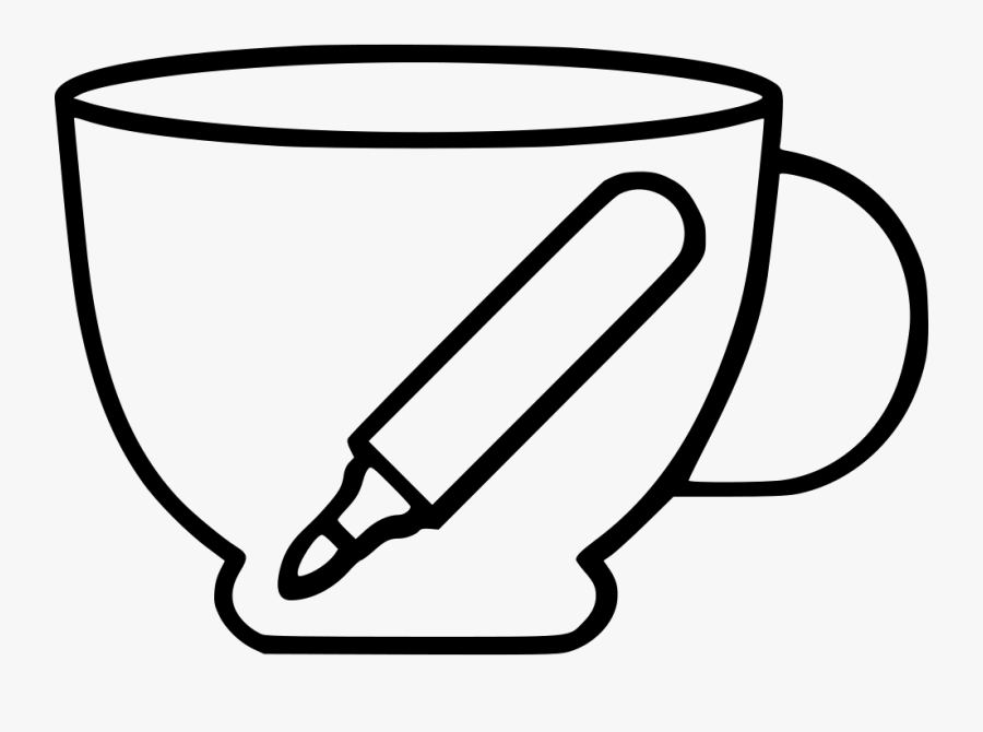 Marker Ceramic - Line Art , Free Transparent Clipart - ClipartKey