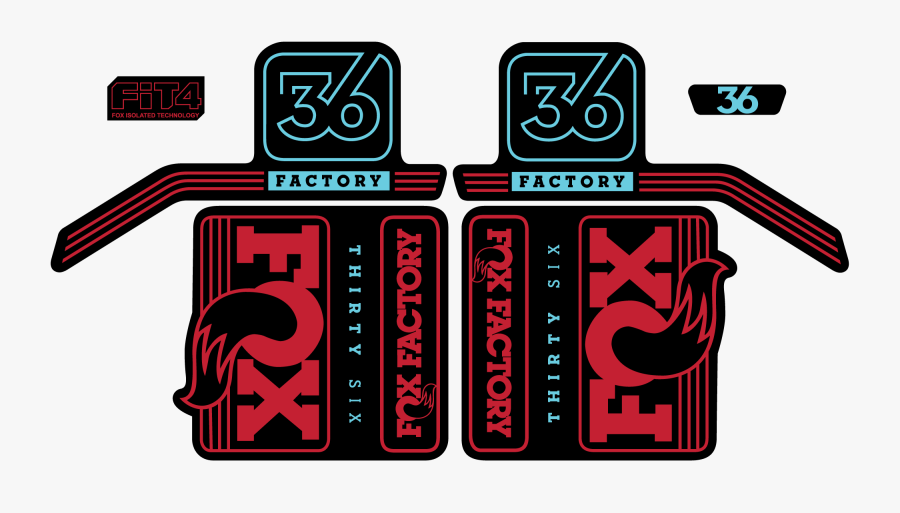 Red Fox 36 Performance Elite Decals , Free Transparent Clipart - ClipartKey